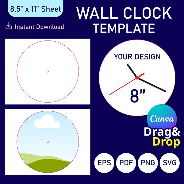 Clock Template - Etsy Canada