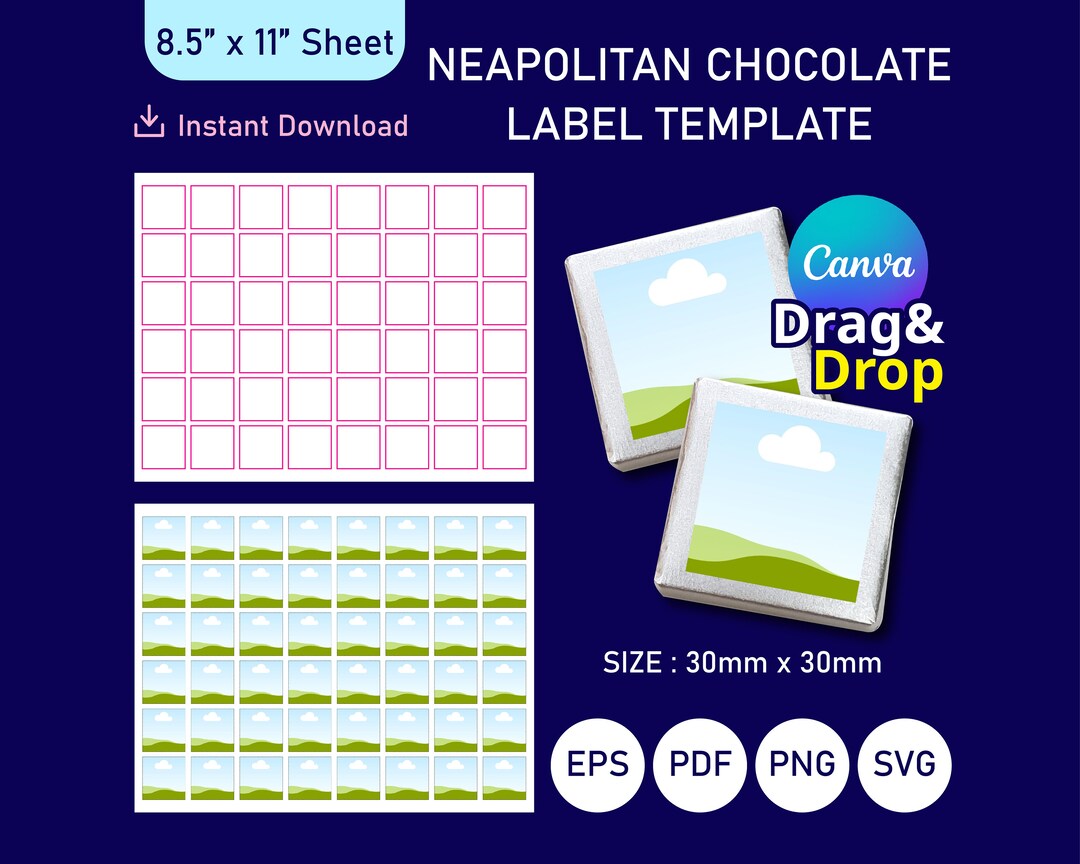 Neapolitan Chocolate Label Template, Chocolate Label Template ...