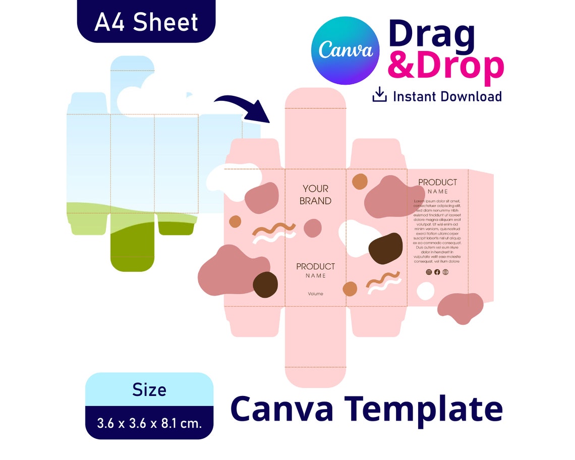 Serum Box, Serum Box Template, Serum Box Design, Serum Box Packaging ...