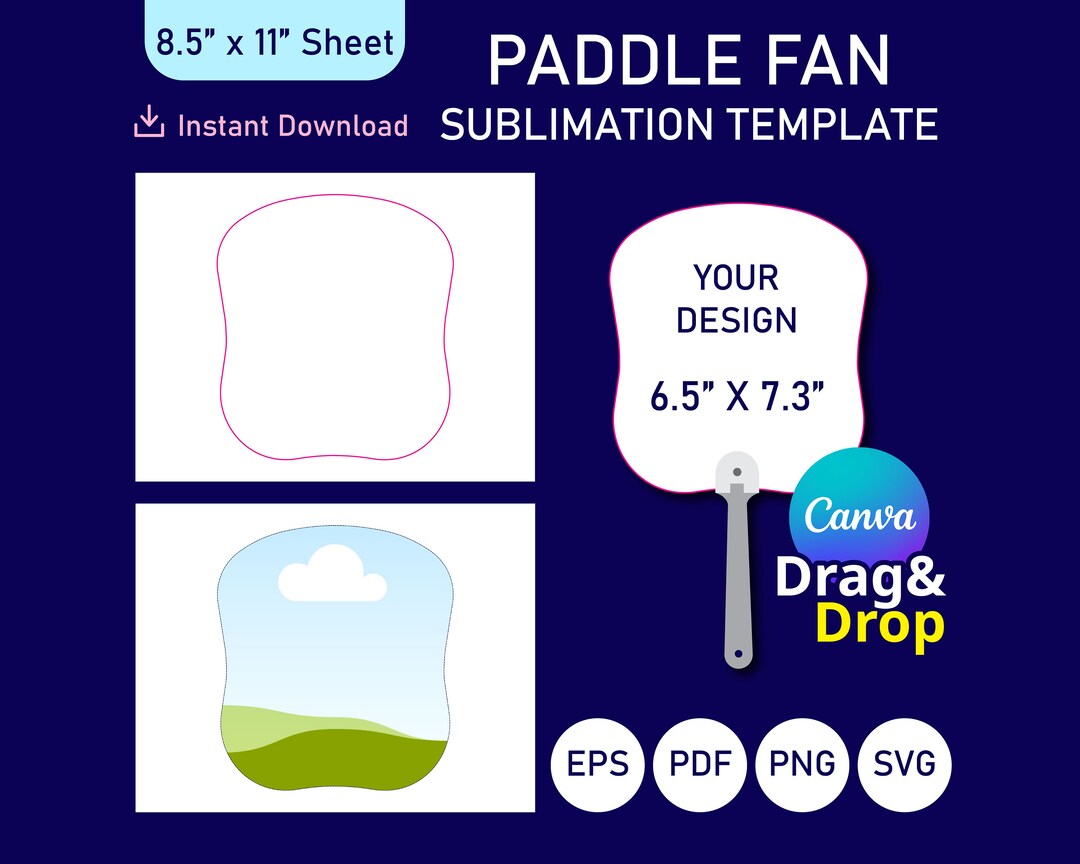 Paddle Fan Template, Custom Paddle Fan , Paddle Fan Sublimation, Church ...