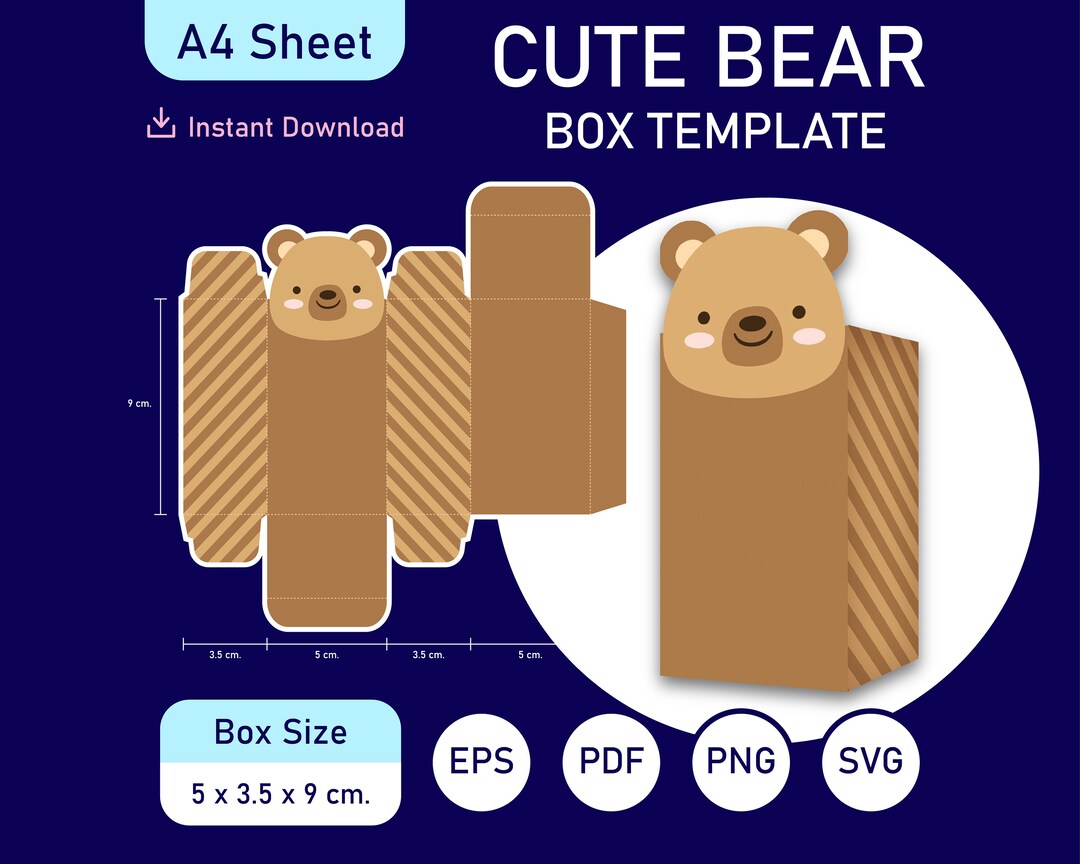 Gift Box for Kids, Box Template, Gift Box Template, Gift Box Packaging ...