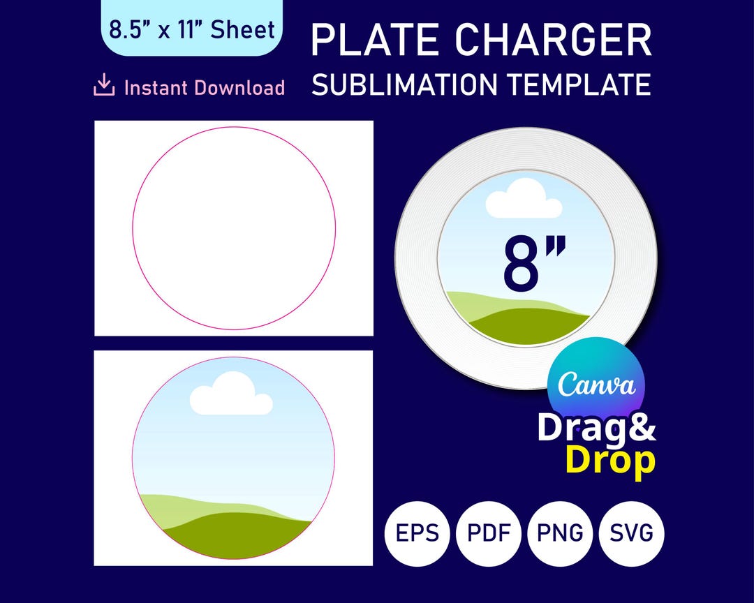 Plate Charger Template, Charger Plate Template, Charger Plate Insert ...