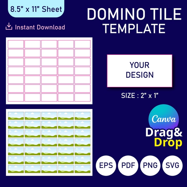 Domino Template - Etsy