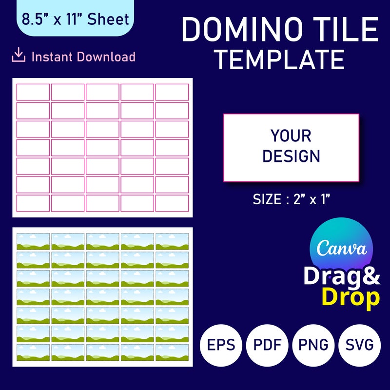 Domino Template - Etsy