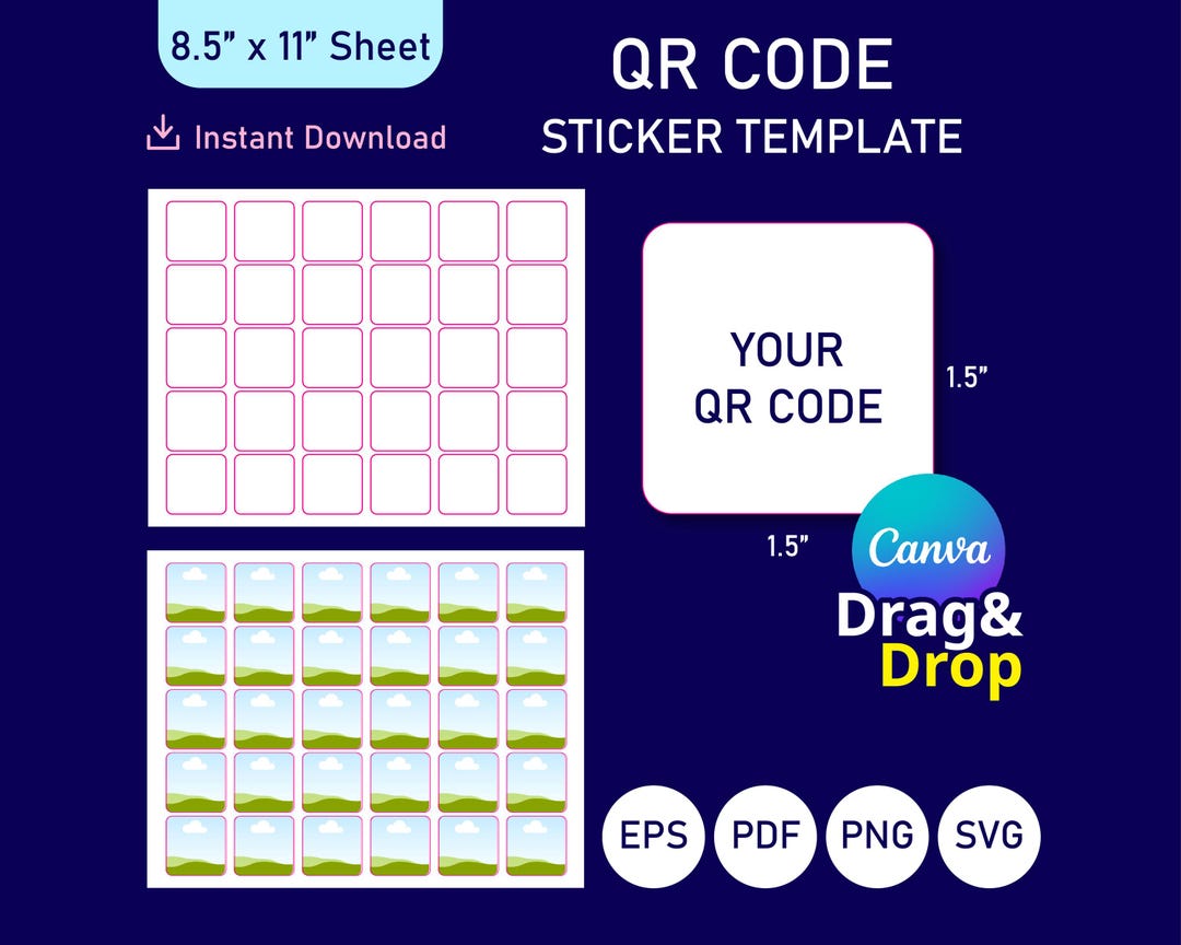 Qr Code Label Template, Qr Code Labels, Qr Code Label, Qr Code Sticker ...