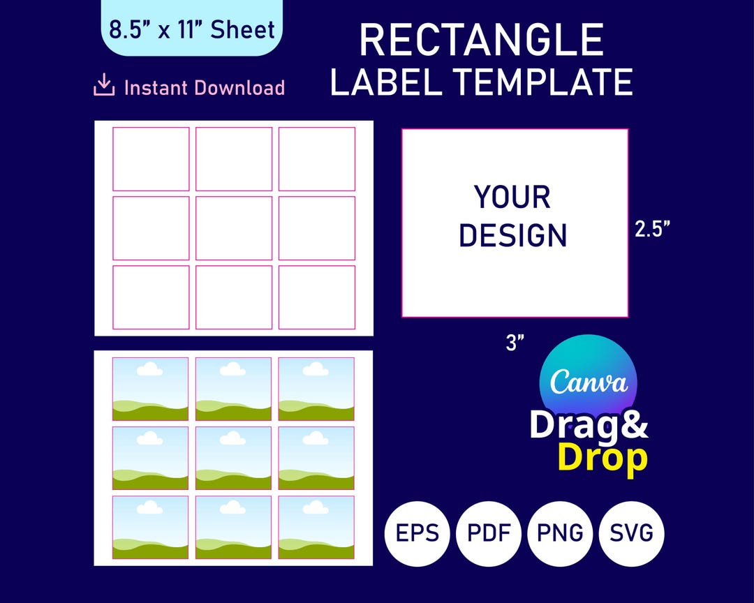 Rectangle Label Template, Rectangle Lable, Rectangle Lable Svg ...