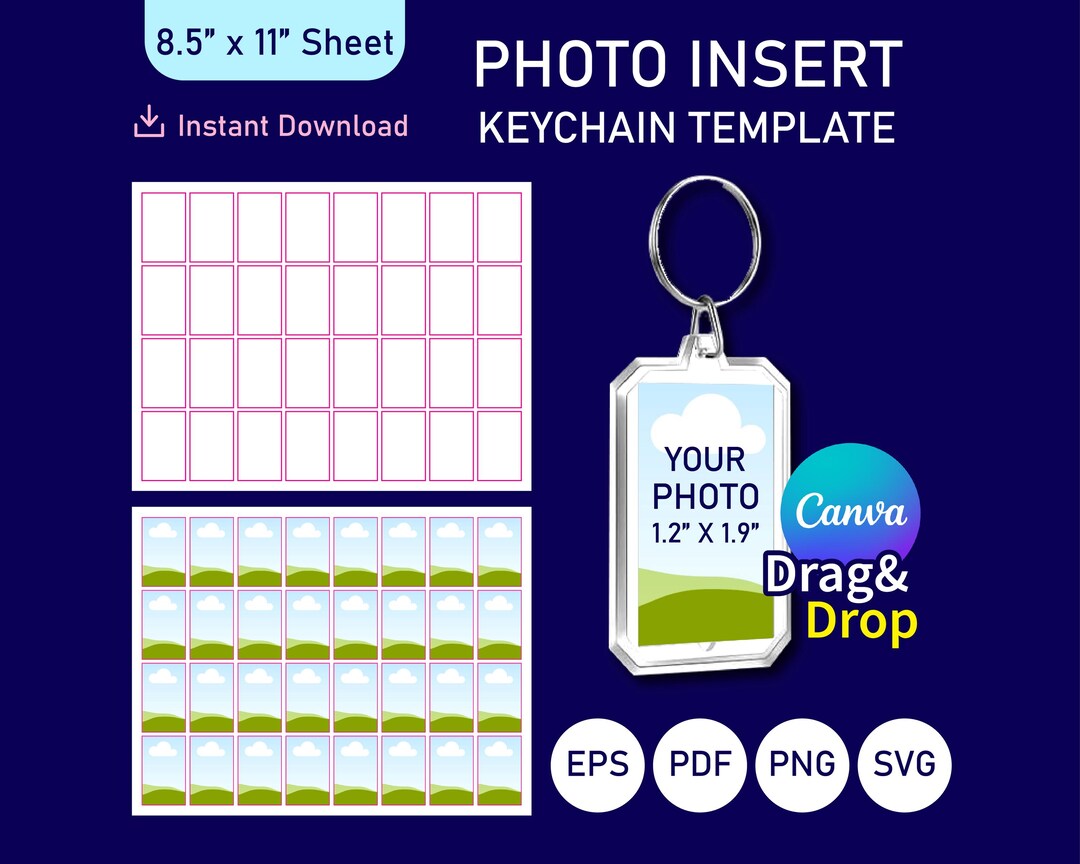 Acrylic Photo Frame Keychain Template, Photo Keychain , Photo Frame ...