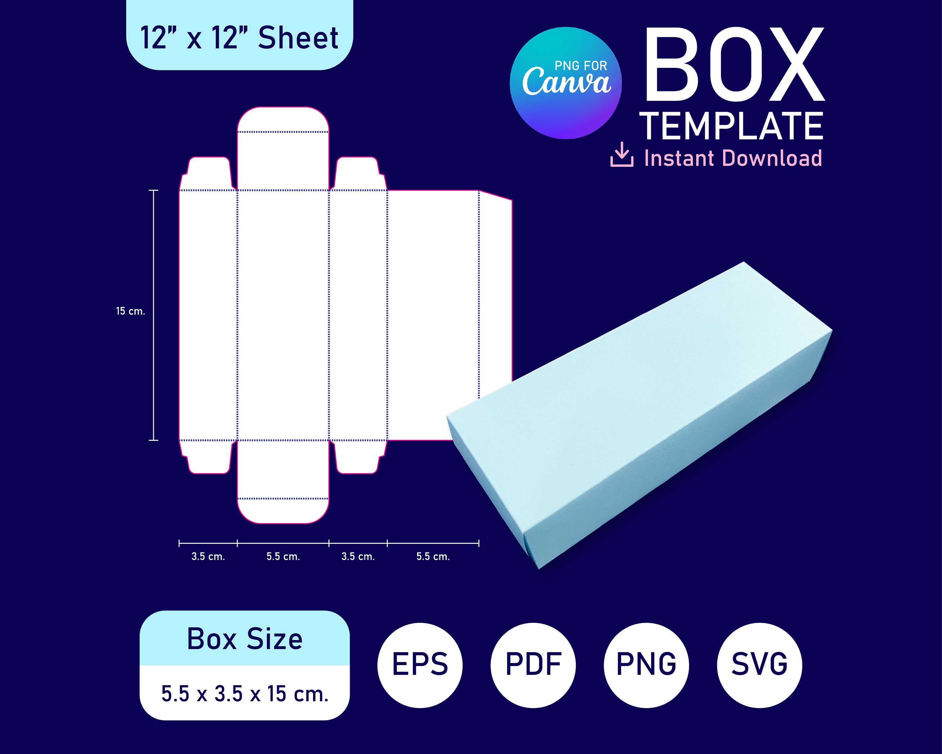 Glasses Box Template, Classic Box SVG, Glasses Box Packaging, Glasses ...
