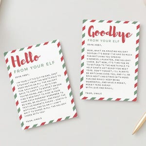 Editable Elf on the Shelf Letter Kit: Welcome & Goodbye Notes (digital ...