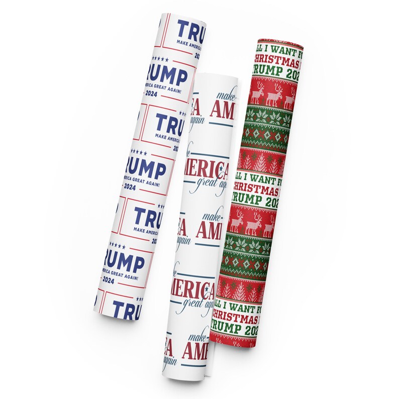Trump 2024 MAGA Wrapping Paper Sheets, Set of 3 Sheets, One of a Kind ...