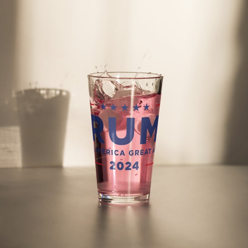 Trump 2024 Shaker Pint Glass, Father's Day Make America Great Again ...