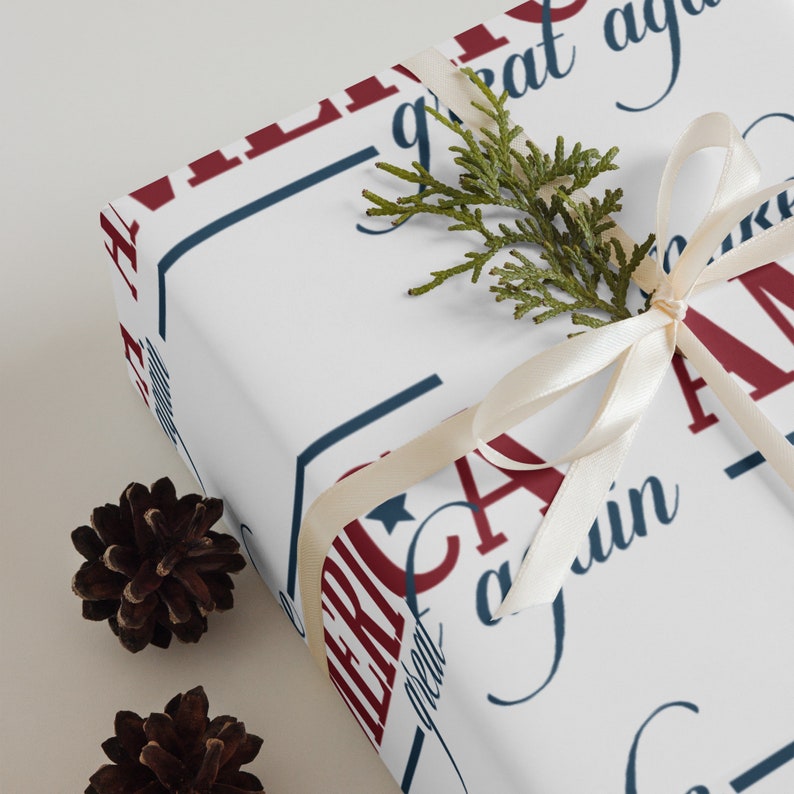 Trump 2024 MAGA Wrapping Paper Sheets, Set of 3 Sheets, One of a Kind ...