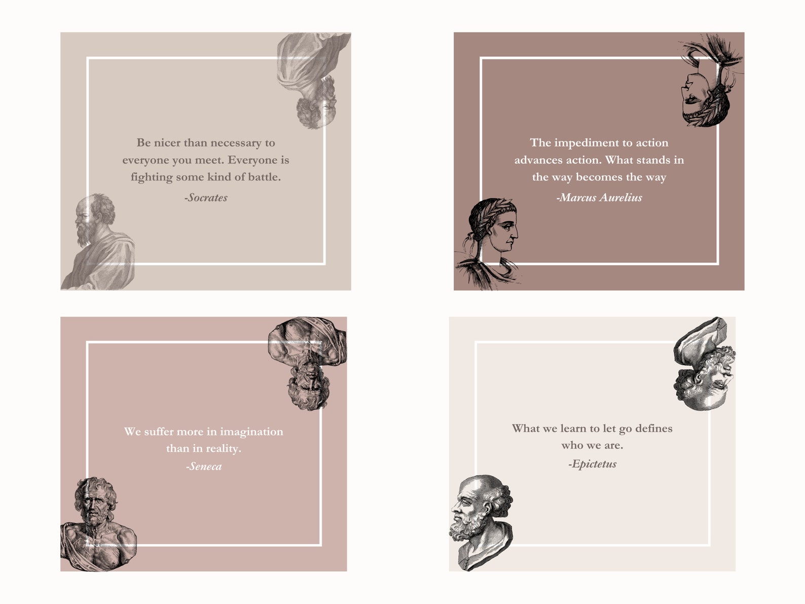 101 Unique Stoic Card Quotes Canva PDF Printables Mindset ...