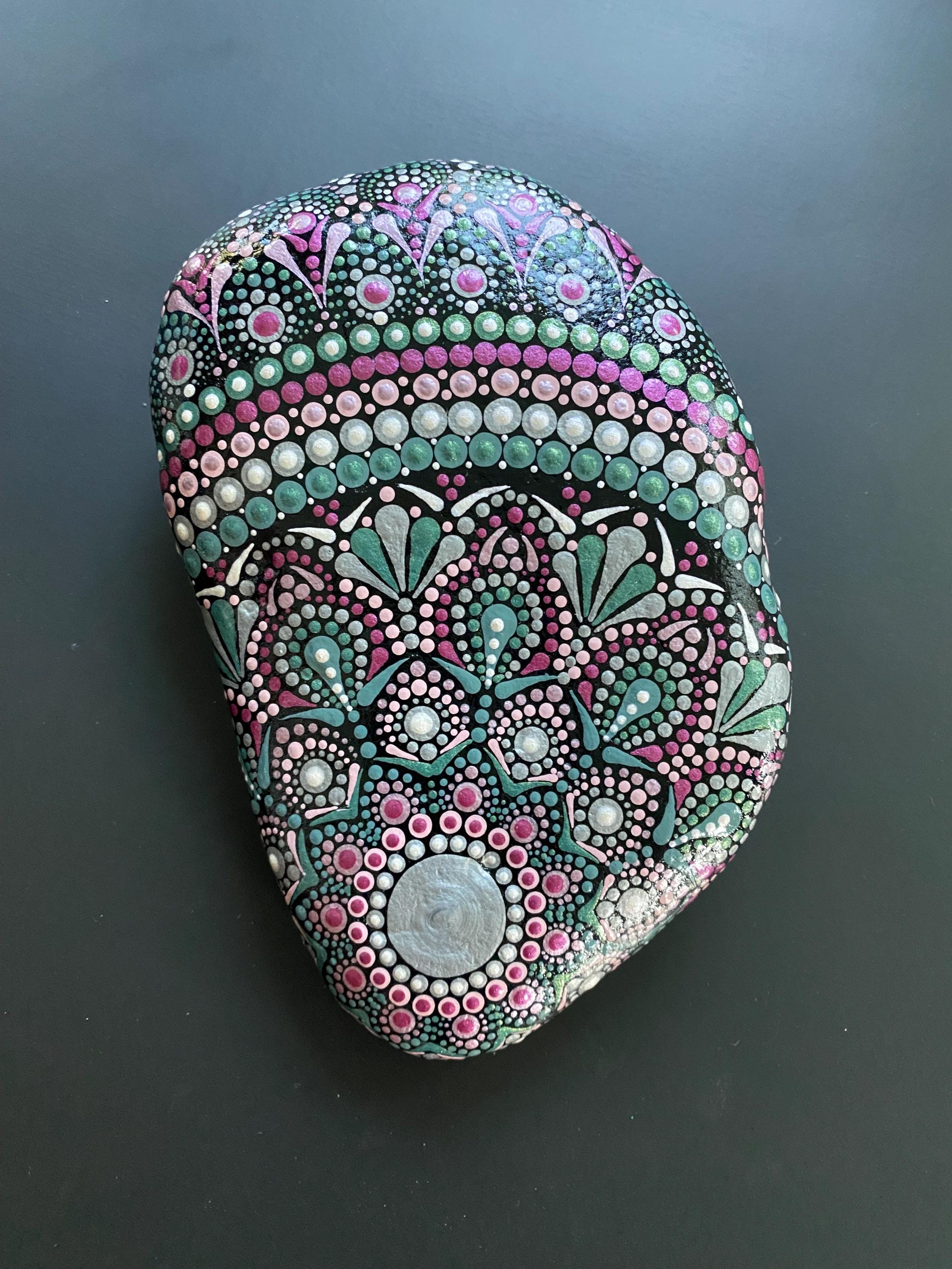 Hand Painted Dot Mandala Rock, Mandala Stone, Thoughtful and Unique ...