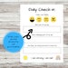 Kids Daily Emotion Check-in Printable: Feelings Journal, Mood Tracker ...