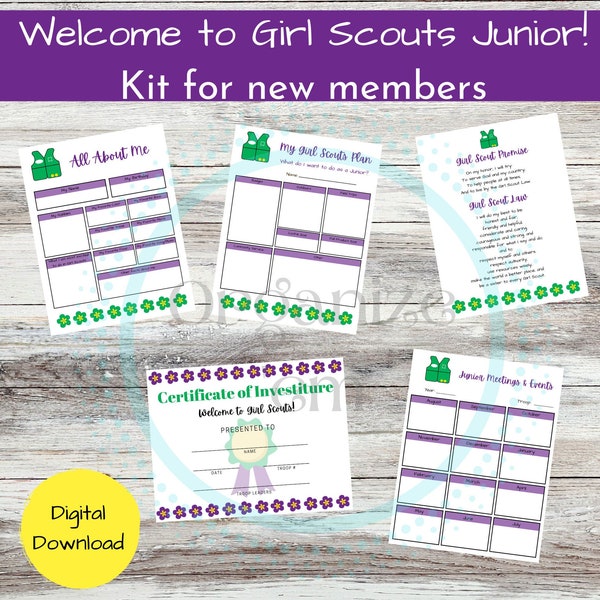 Junior Girl Scout Badge Planner - Etsy
