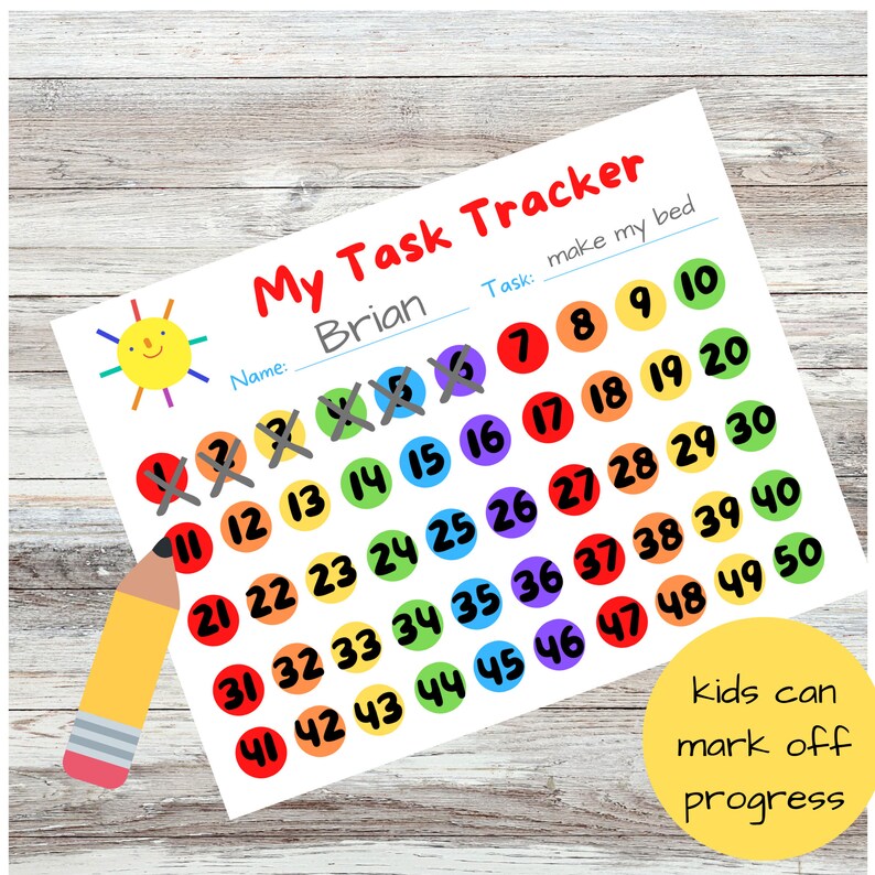 Interactive Kids Daily Routine Planner: Printable Chore Chart, Homework ...