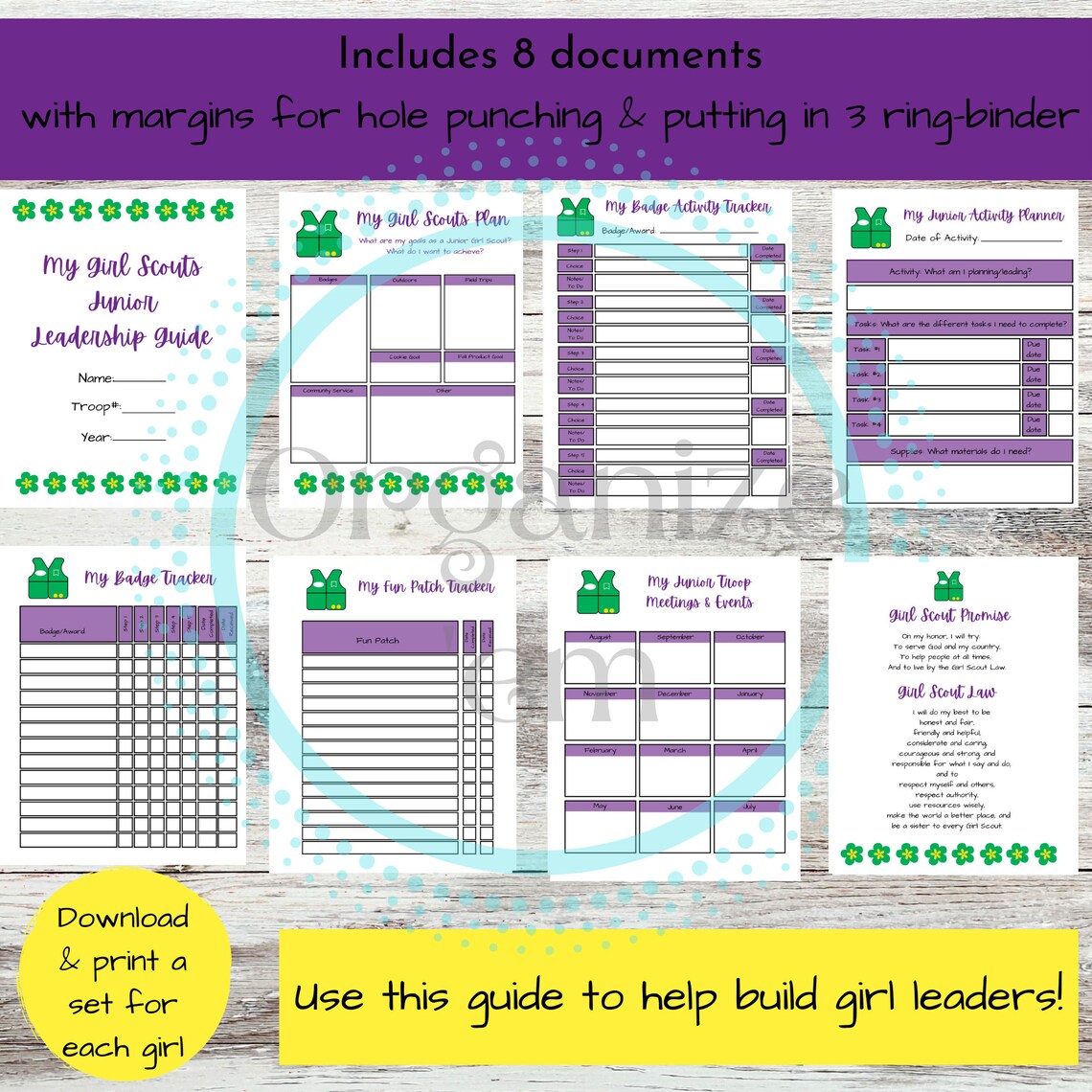 Printable Junior Girl Scout Girl-led Guide for Planning and Organizing ...