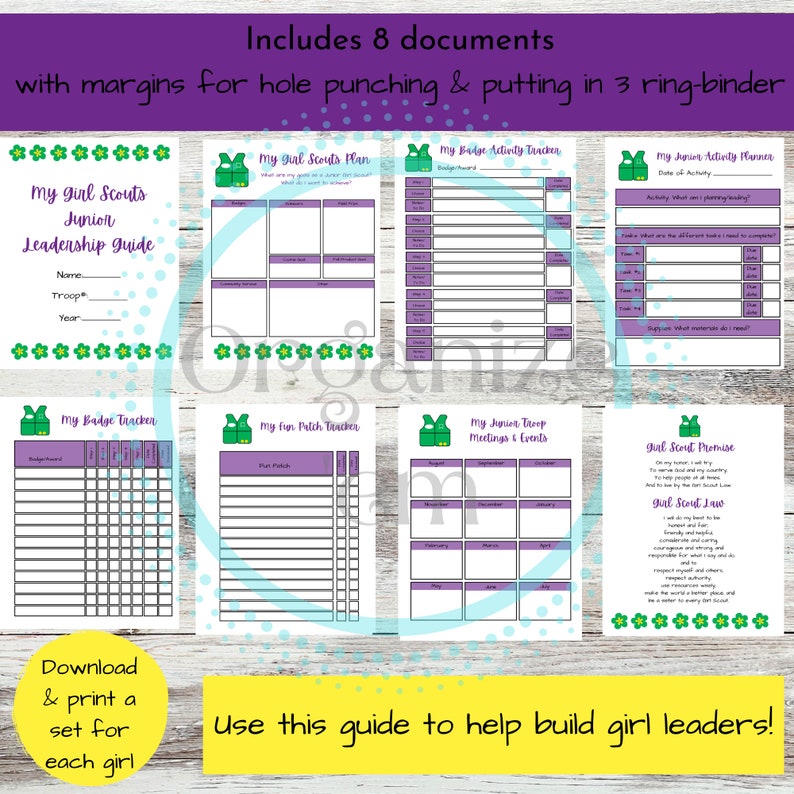 Printable Junior Girl Scout Girl-led Guide for Planning and Organizing ...