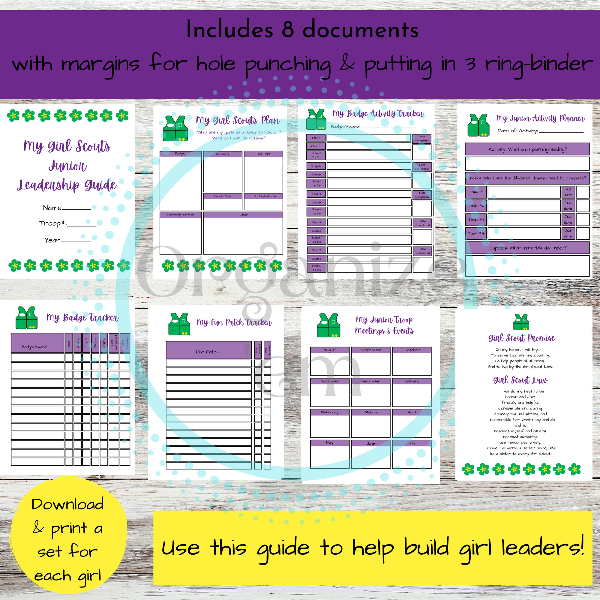 Printable Junior Girl Scout Girl-led Guide for Planning and Organizing ...