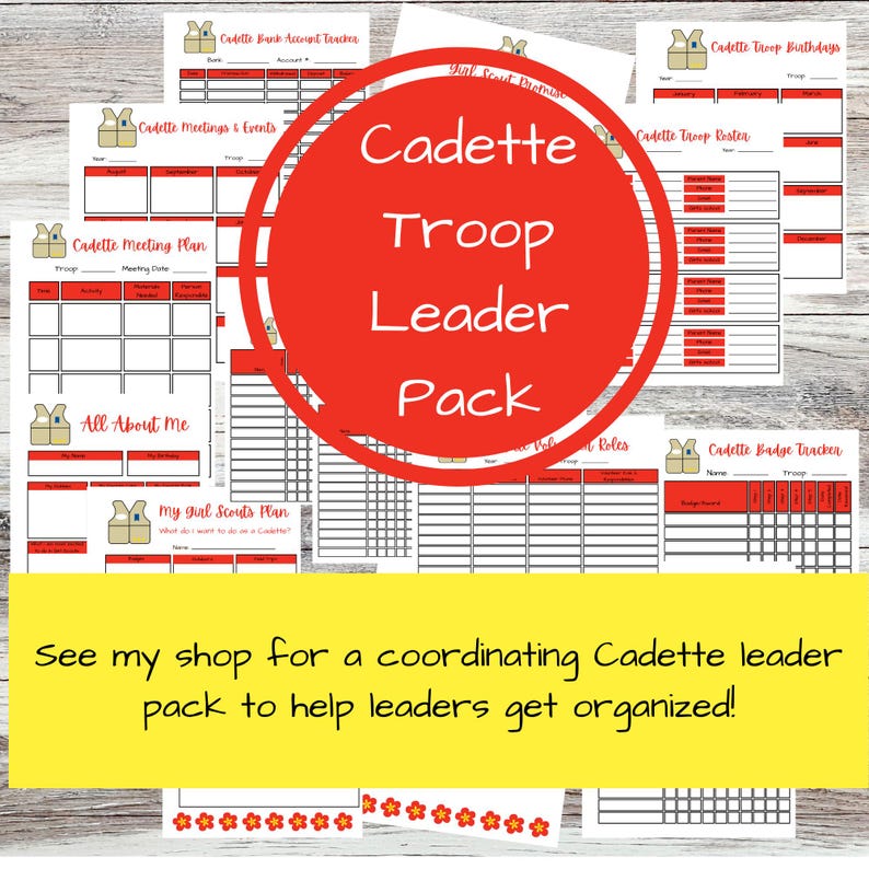 Printable Cadette Girl Scout Girl-led Guide for Planning and Organizing ...