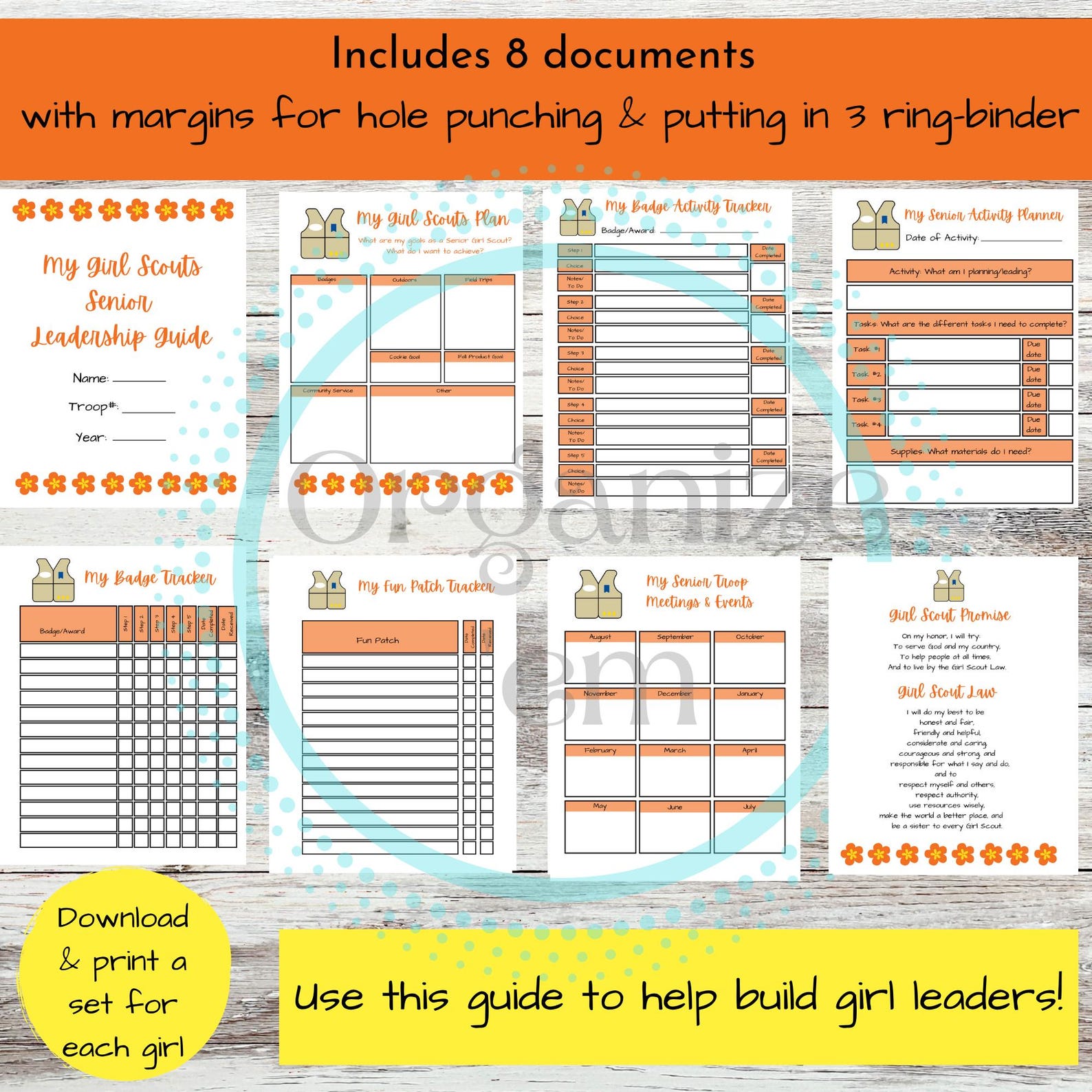 Printable Senior Girl Scout Girl-led Guide for Planning and Organizing ...