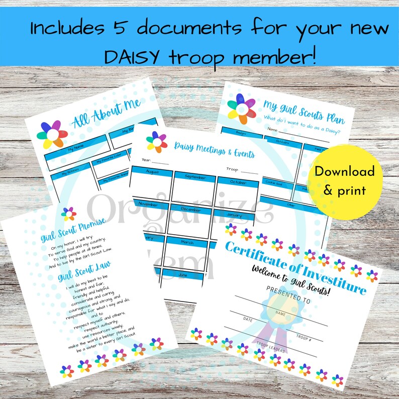 Printable Daisy Girl Scout New Troop Member Kit, New Girl Handouts ...