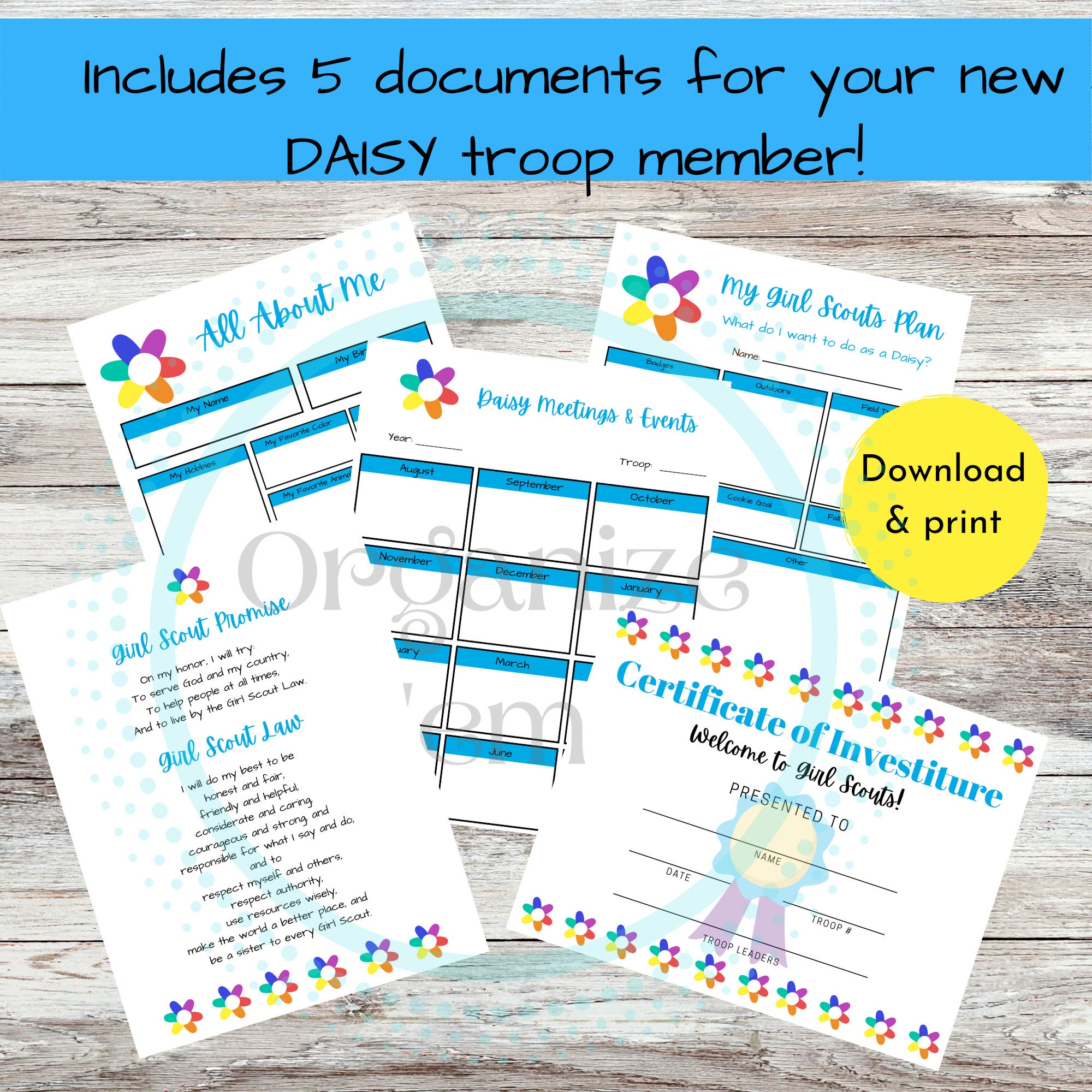Printable Daisy Girl Scout New Troop Member Kit, New Girl Handouts ...