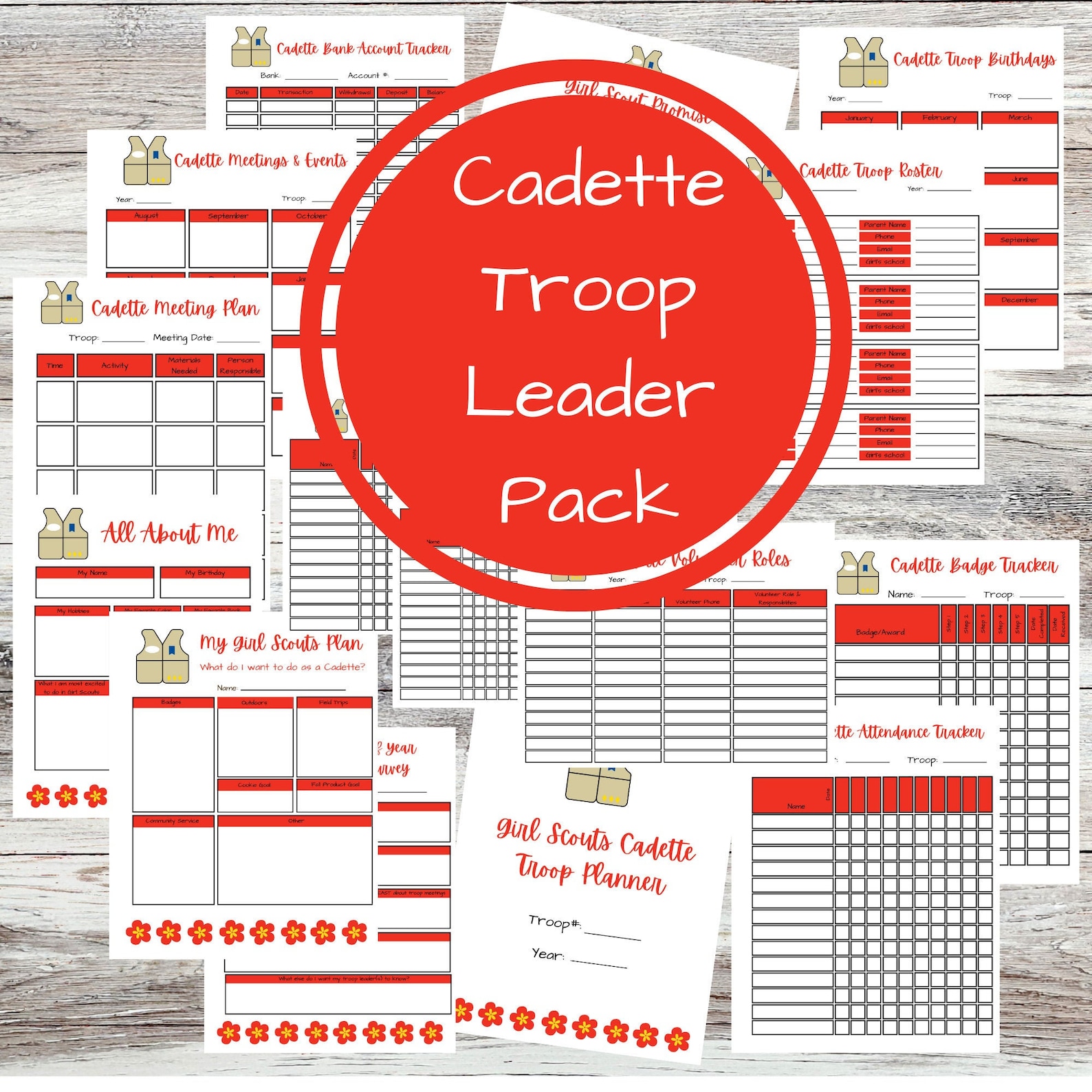 Printable Cadette Girl Scout Troop Leader Planning and Organizing Kit ...