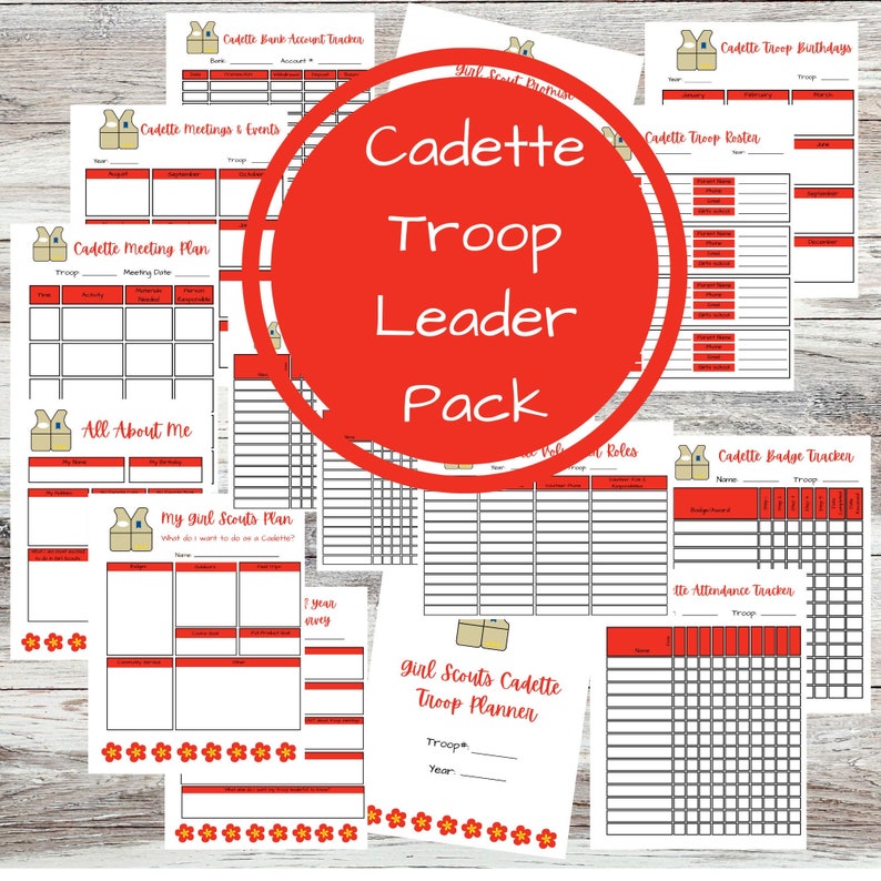 Printable Cadette Girl Scout Troop Leader Planning and Organizing Kit ...
