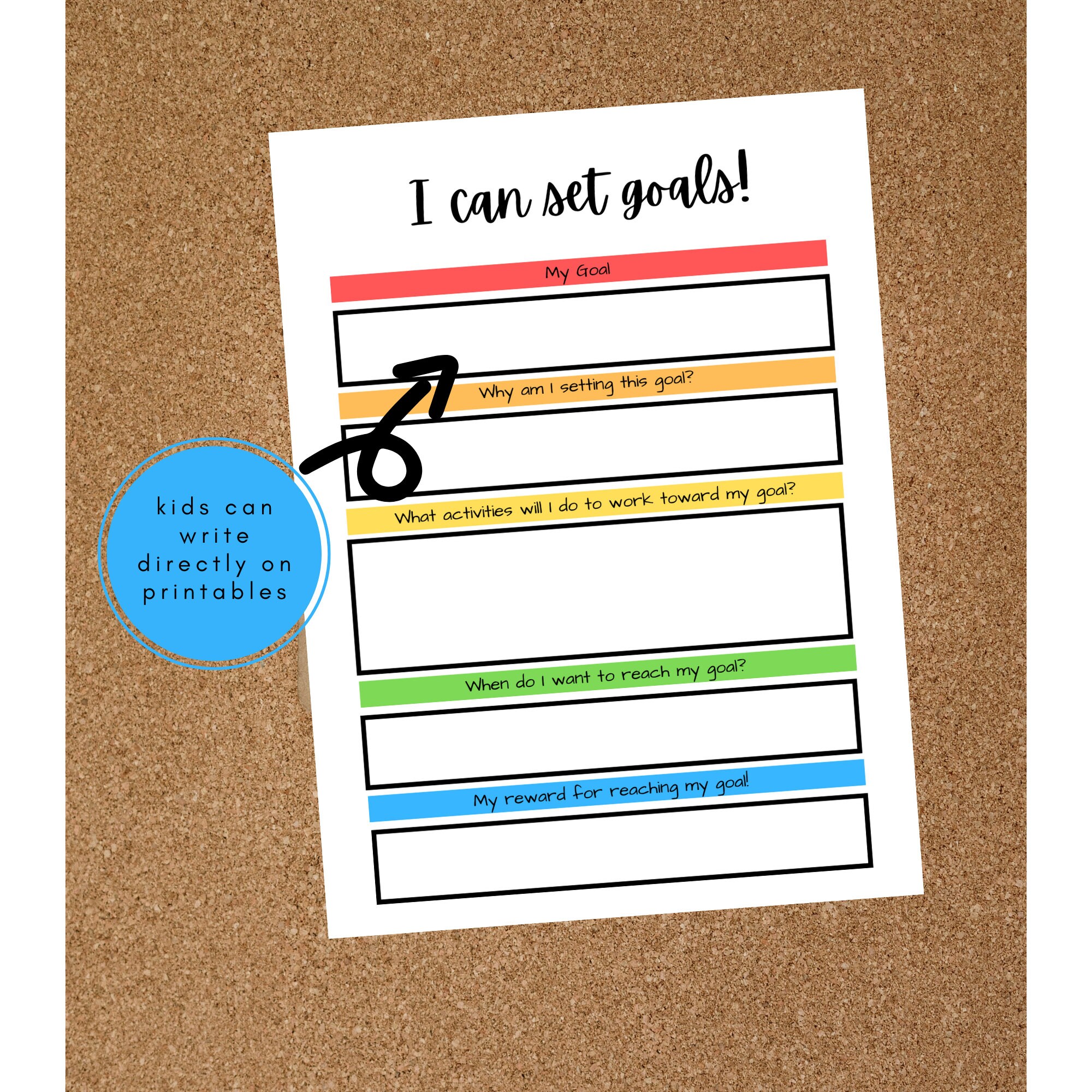 Printable Kids Goal Setting; I Can Set My Goals! I Can Track My Goals ...