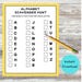 Alphabet Scavenger Hunt - Printable PDF (5 Colors) | Digital Download ...