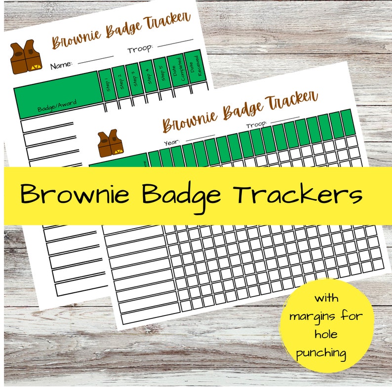 Brownie Badge Tracker, Girl Scouts Badge Tracker, Award Tracker ...