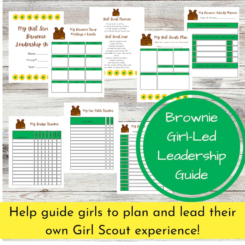 Printable Brownie Girl Scout Girl-led Guide for Planning and Organizing ...