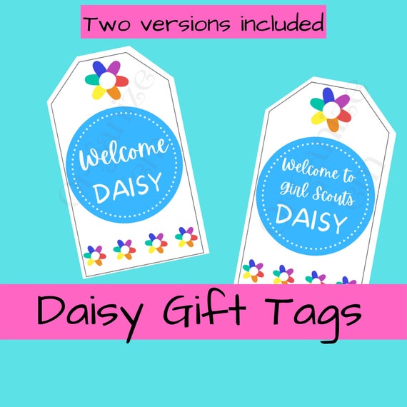 Daisy Girl Scouts Tags Printable Welcome New Member Gift Tag | Etsy