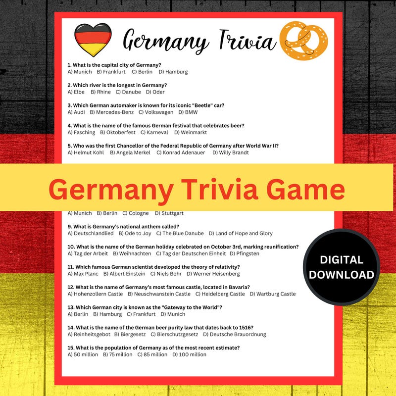 German Facts - Etsy UK