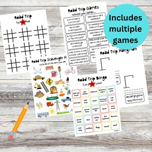 Printable Road Trip Games and Activities Instand Download Trip Activies ...