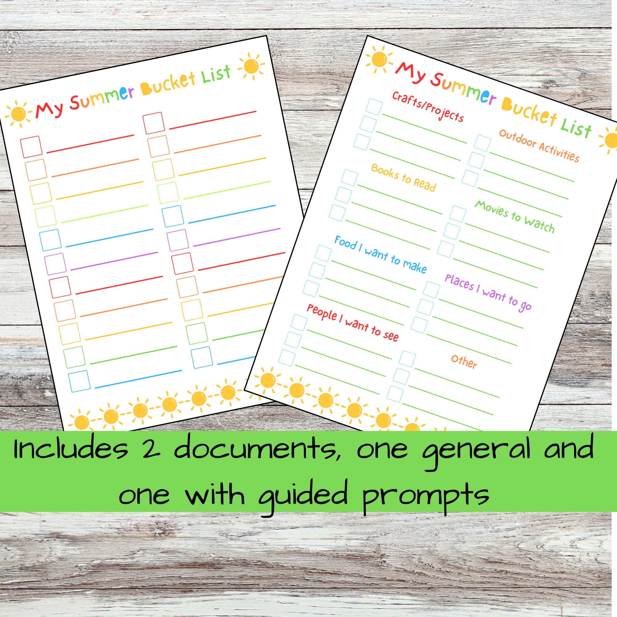 Summer Bucket List Printable, Summer Bucket List Fill in the Blank for ...