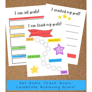Printable Kids Goal Setting; I Can Set My Goals! I Can Track My Goals ...