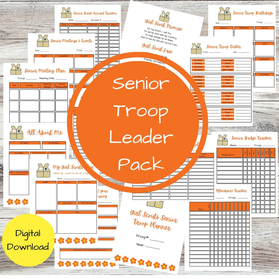 Printable Senior Girl Scout Troop Leader Planning and Organizing Kit ...