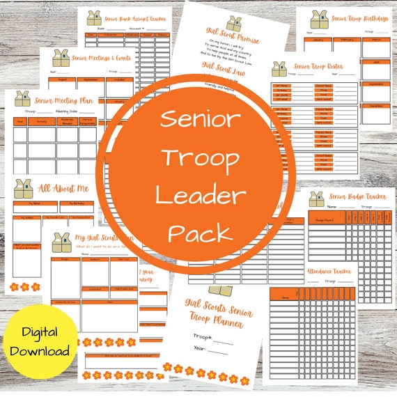 Printable Senior Girl Scout Troop Leader Planning and - Etsy