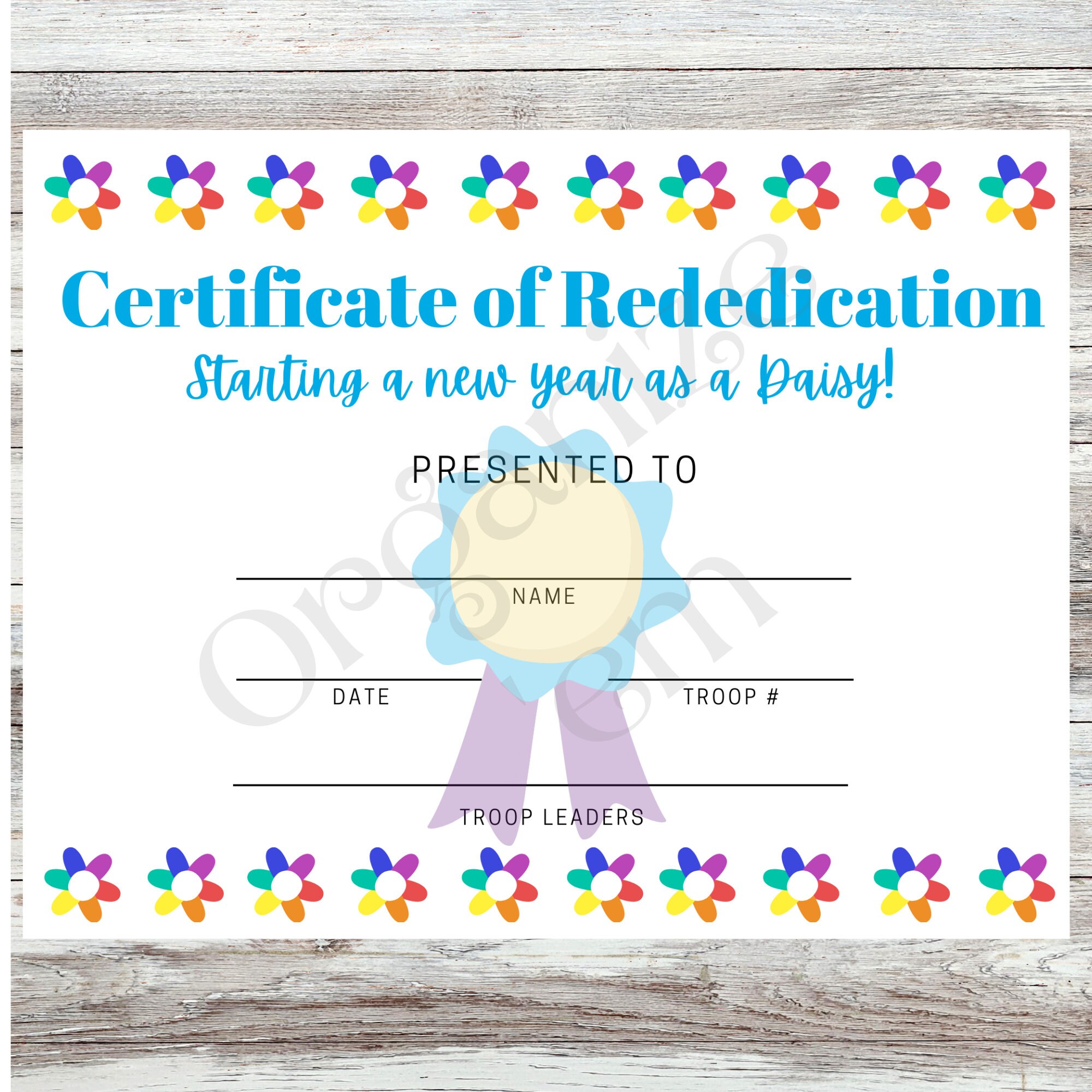 Daisy Girl Scouts Certificate Printable, Investiture Certificate ...