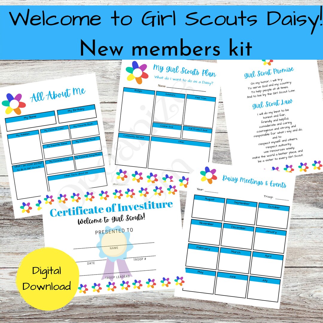 Printable Daisy Girl Scout New Troop Member Kit, New Girl Handouts ...