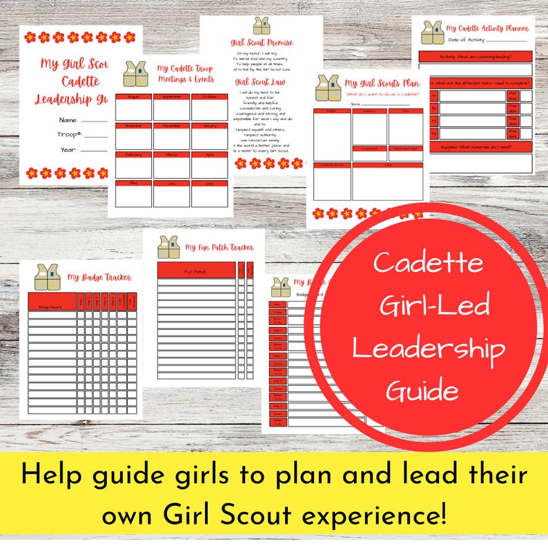 Printable Cadette Girl Scout Girl-led Guide for Planning and Organizing ...