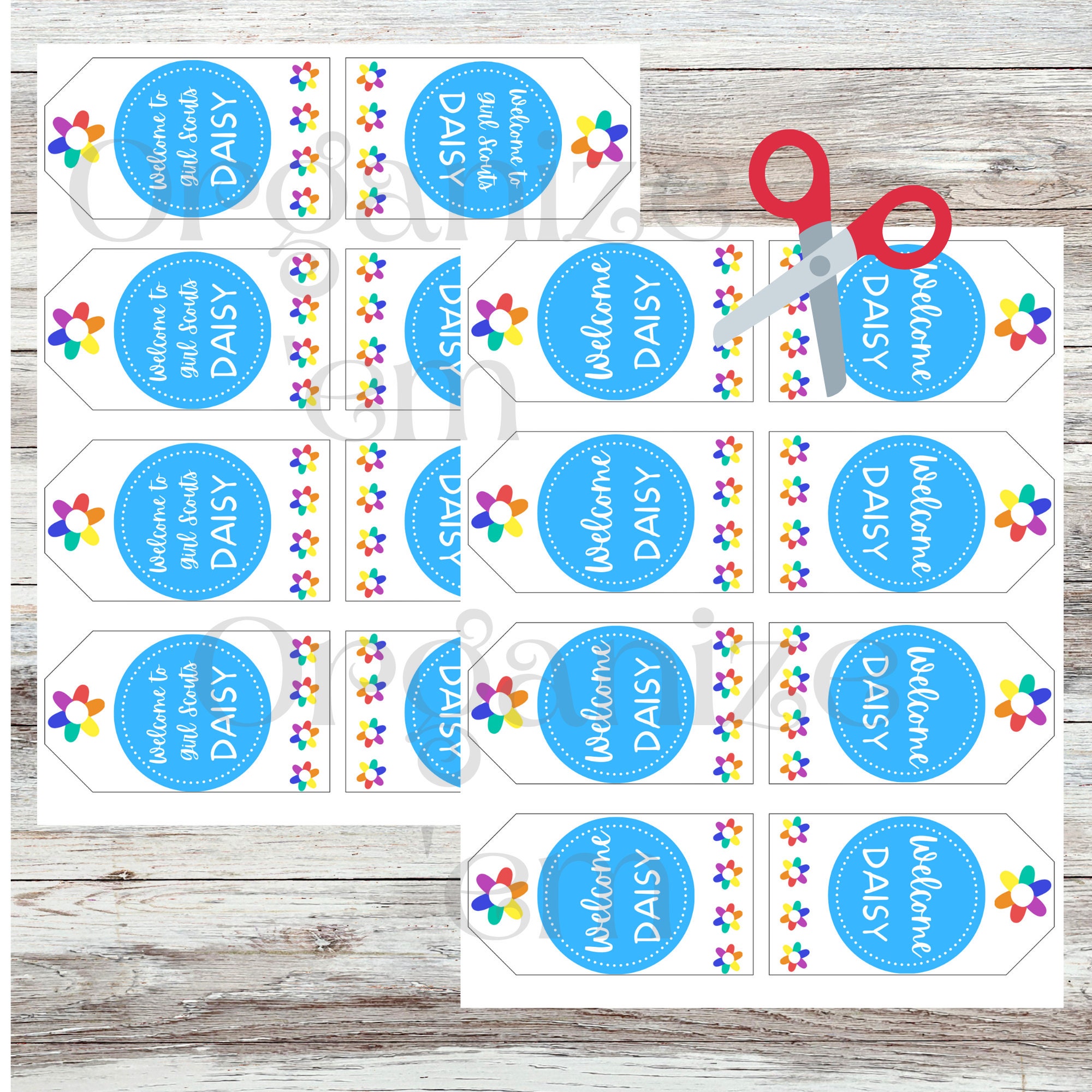 Daisy Girl Scouts Tags Printable; Welcome New Member Gift Tag ...