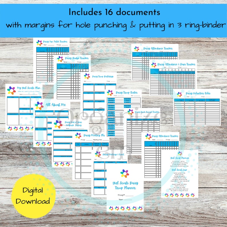 Printable Daisy Scout Troop Leader Planning and Organizing Kit, Scouts ...