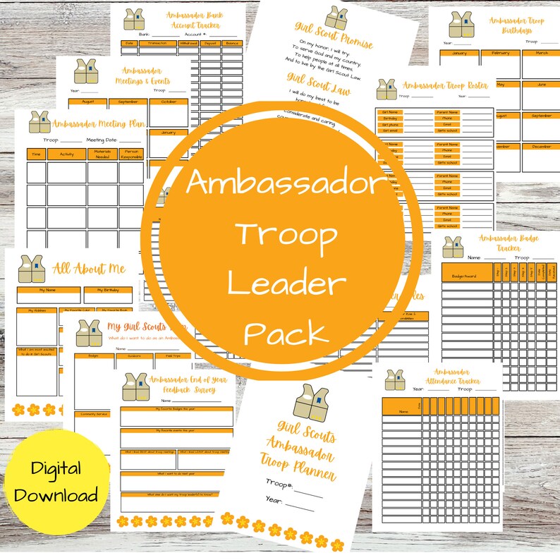 Printable Ambassador Girl Scout Troop Leader Planning and Organizing ...