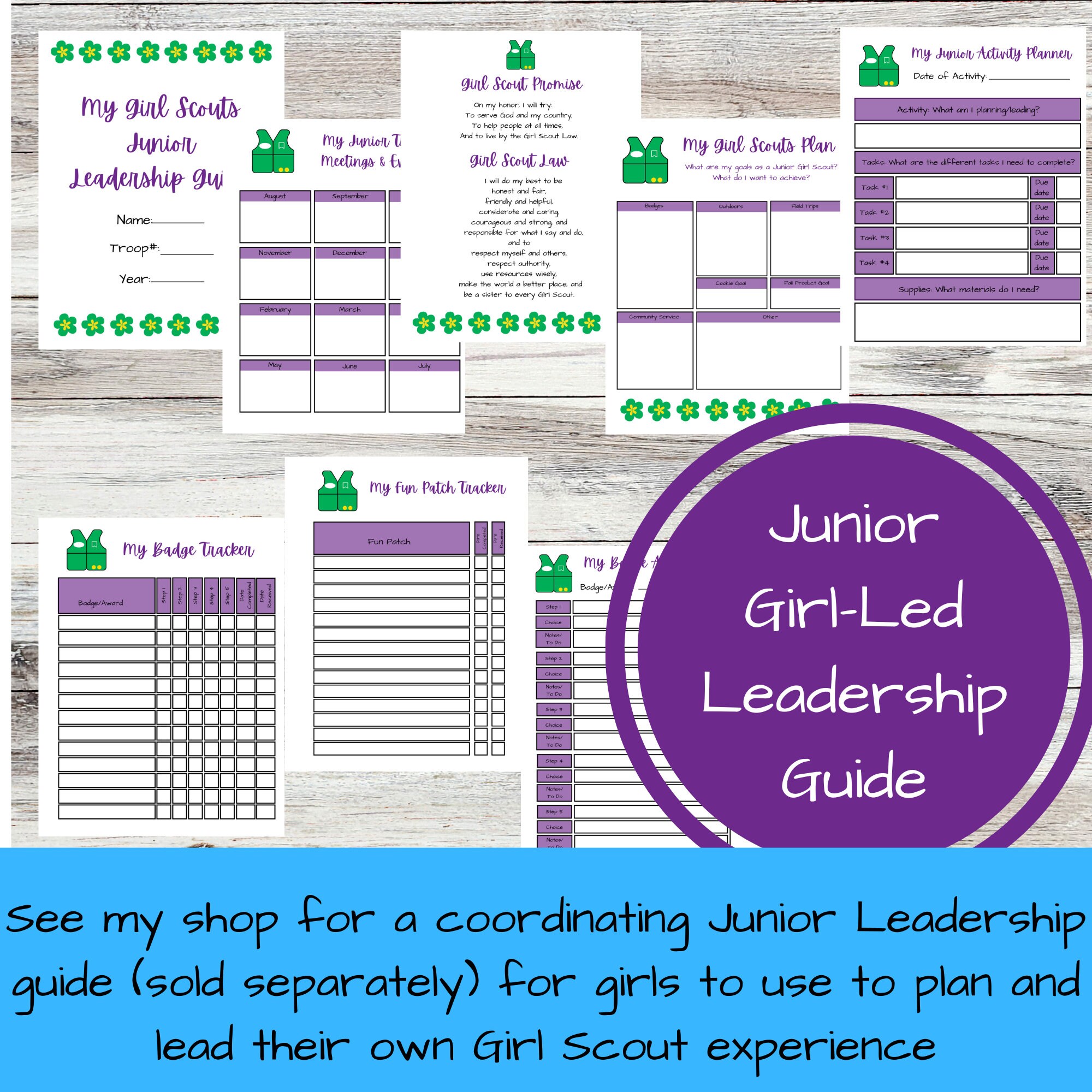 Printable Junior Scout Troop Leader Planning and Organizing Kit, Scouts ...