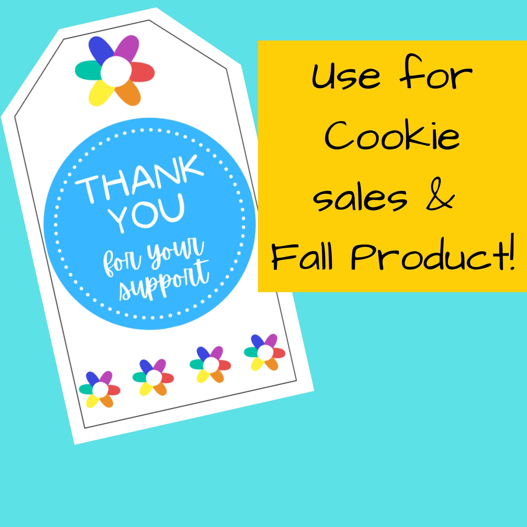 Daisy Girl Scouts Thank You Tags Printable; Cookie Sales, Fall Product ...