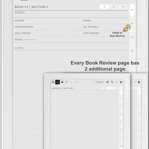 Supernote A6X, Digital Reading Journal Templates, Book Review, Instant ...